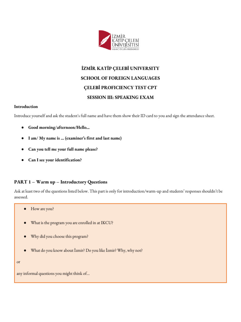 İzmir Katip Çelebi University School of Foreign Languages Çelebi ...