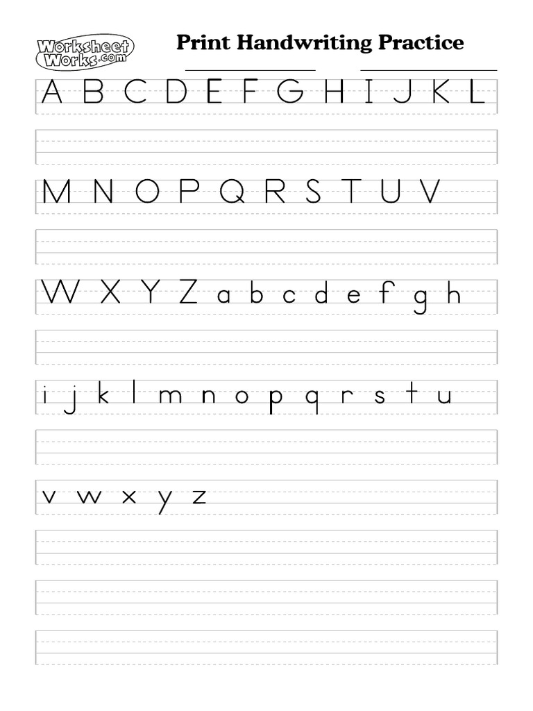 WorksheetWorks Print Handwriting Practice 2 | PDF | Art