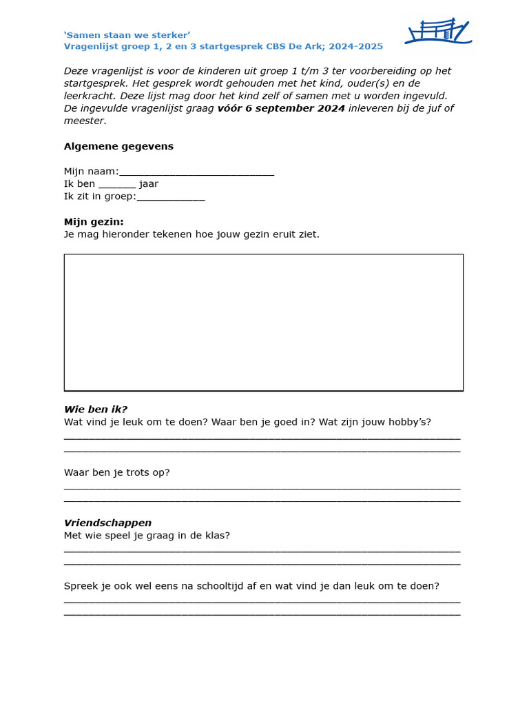 Startgesprek 1 T - M 3 | PDF