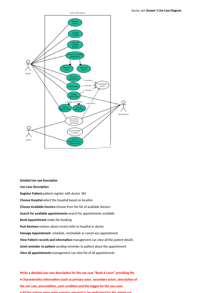 Doctor 365 Appointment Booking Use Case | PDF | Use Case | System