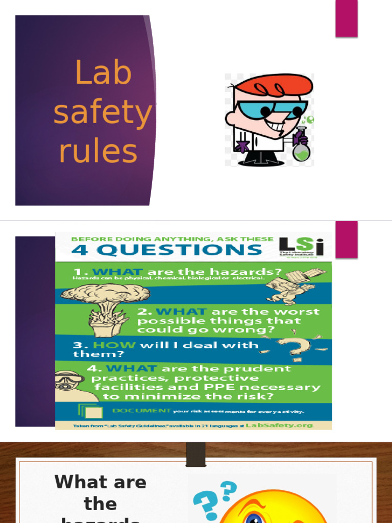 Lab Safety Rules | PDF | Wellness