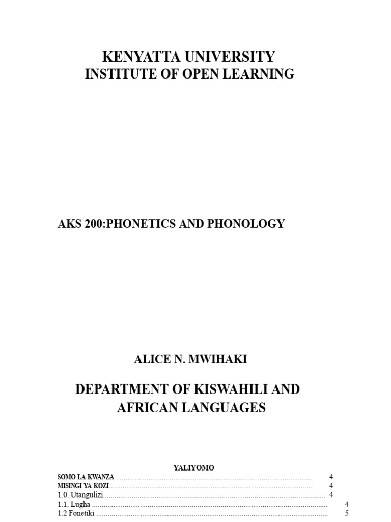 Fonetiki Na Fonolojia | PDF