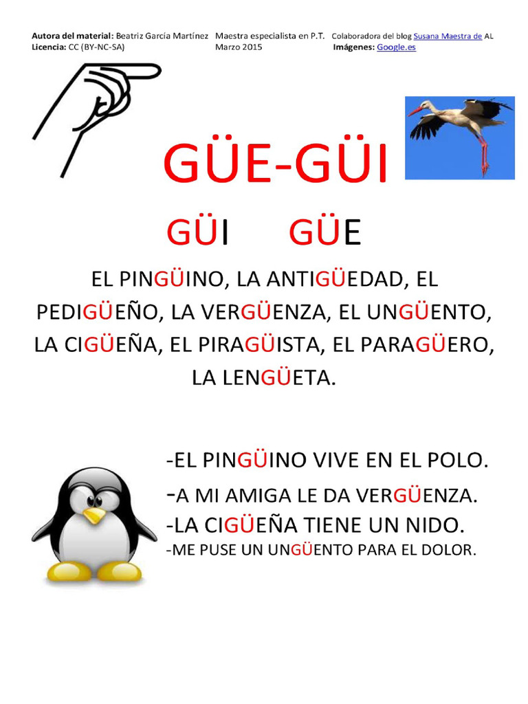 Lectura Sílabas GÜE-GÜI | PDF