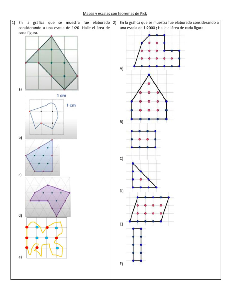 Teorema de Pick y Cálculo de Áreas | PDF