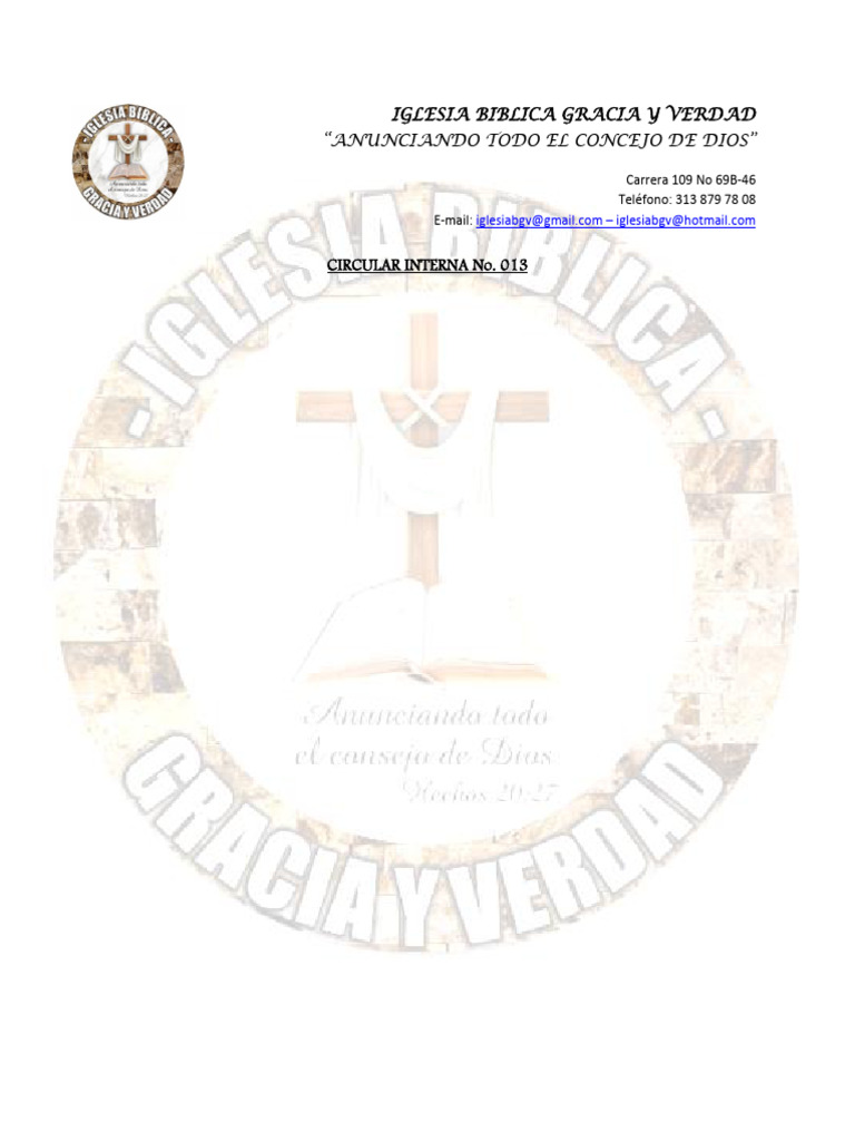 Circular Interna IBGV No. 013 | PDF