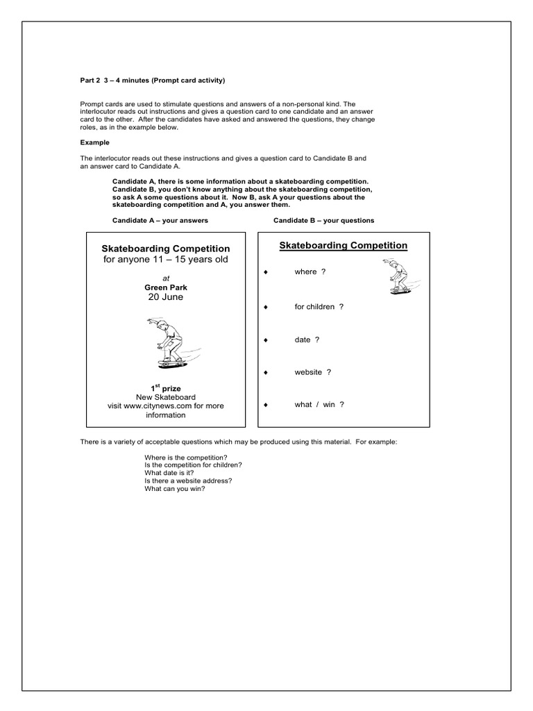 KET Sample Test Instructions 2024 | PDF