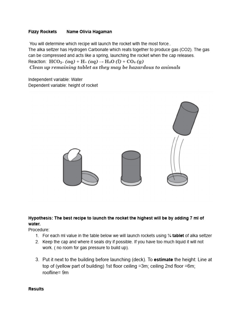 Alka Seltzer Rockets 23-24 | PDF | Friction | Rocket