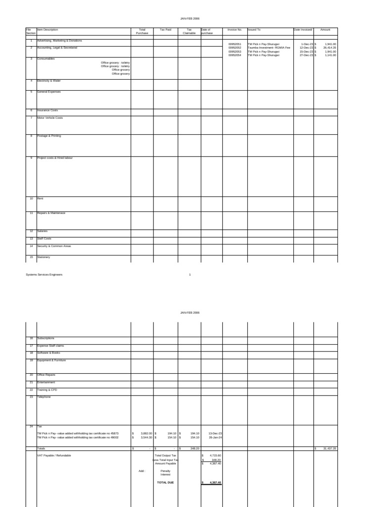 Qed USD VAT Reprt Year 2024 | PDF | Value Added Tax | Taxes