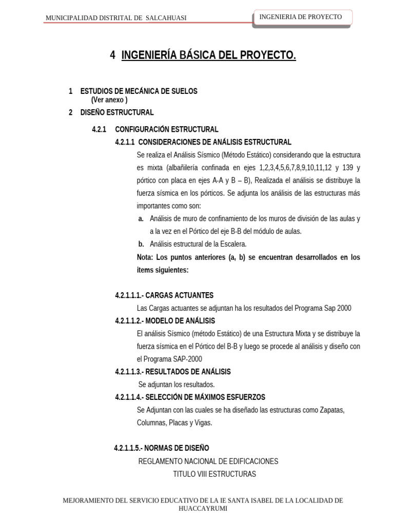 Estudios de Ingenieria Del Proyecto | PDF | Ingeniería estructural ...