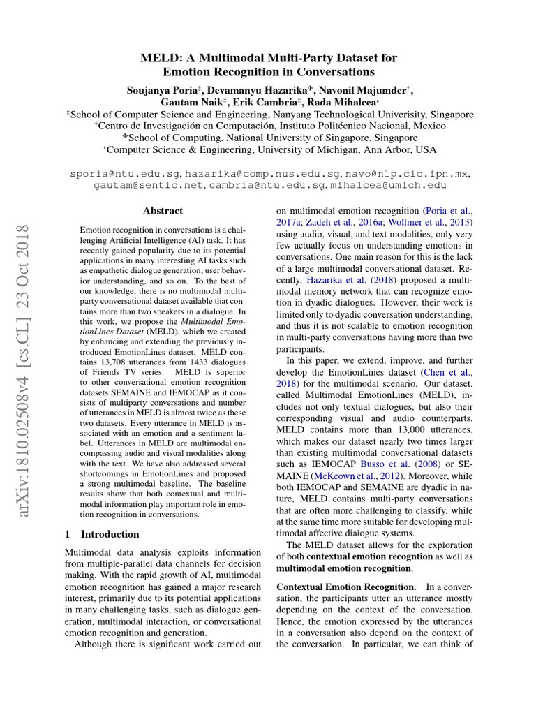 Meld Pdf Emotions Psychology