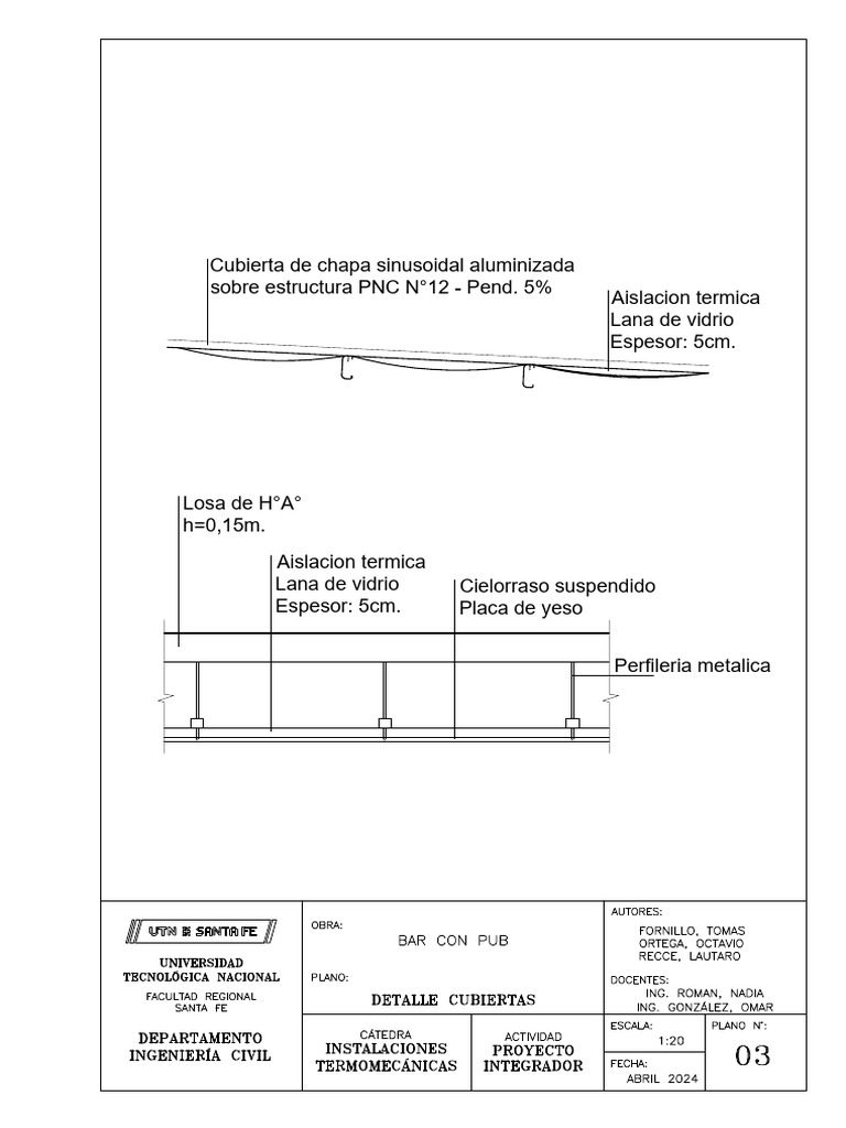 Detalle Cubiertas | PDF