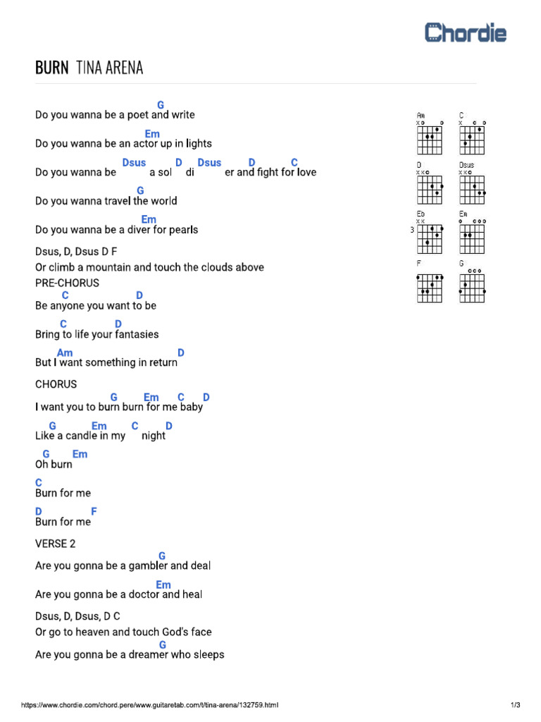 Burn - Tina Arena | PDF