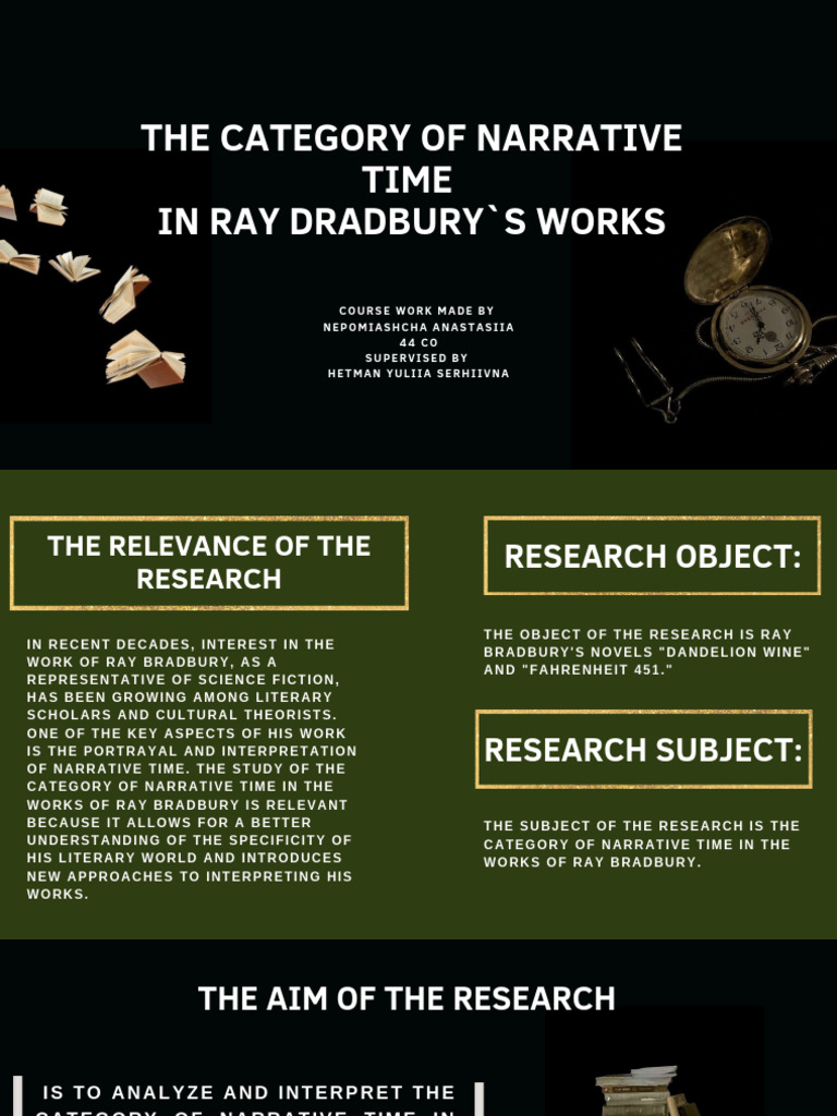 The Category of Artistic Time in Ray Dradbury Works | PDF | Narrative ...