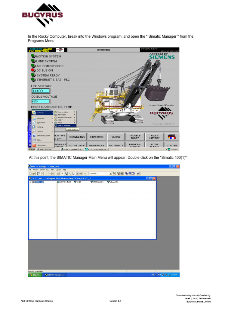 495HF & HR Commissioning Manual - V3.1 - 9 - Section 5 - PLC IO & Misc. Hardware Check | PDF ...