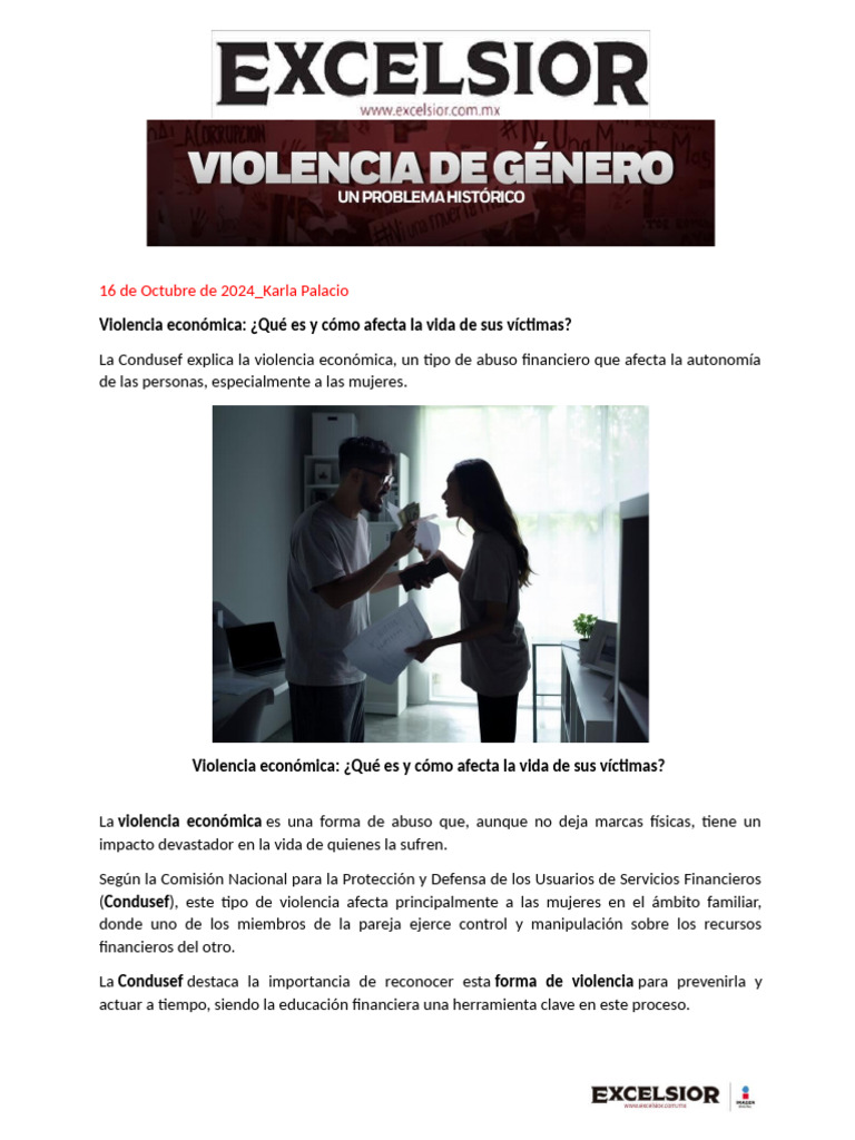 Violencia Económica Noticia | PDF | Violencia