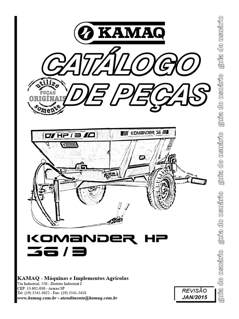 Catálogo de Peças Adubadeira Komander 36 | PDF