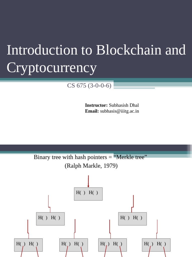 Introduction To Blockchain and Cryptocurrency Lacture 4 | PDF | Public ...
