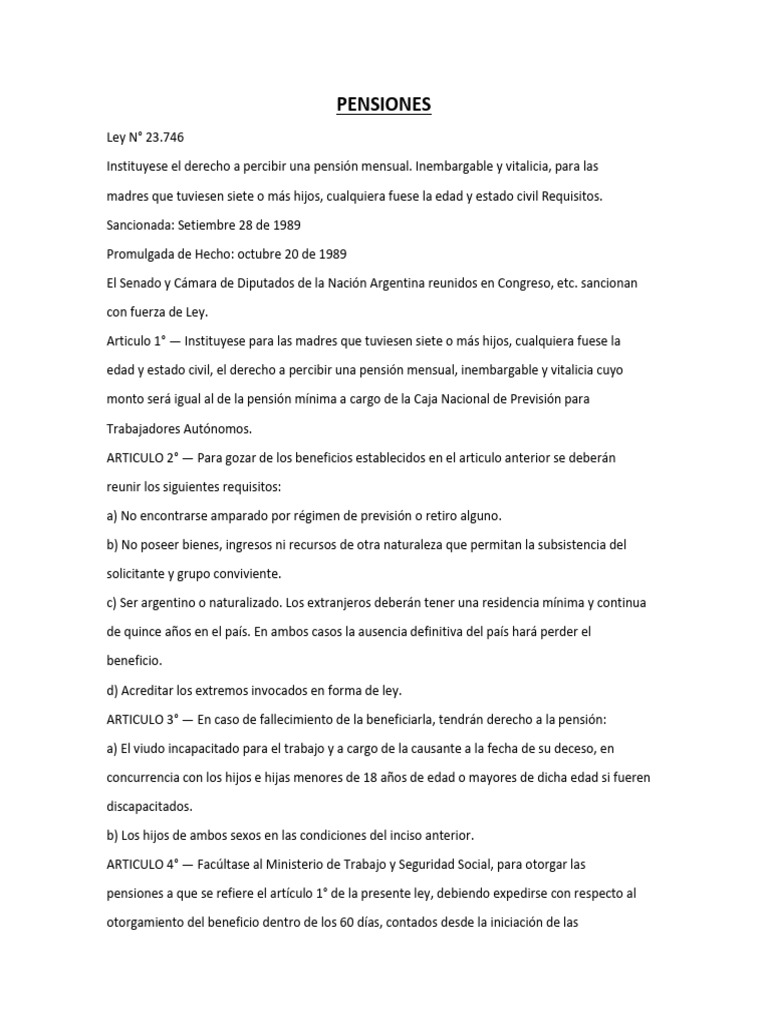 Artículo Sobre Pensiones | PDF | Pensión | Gobierno