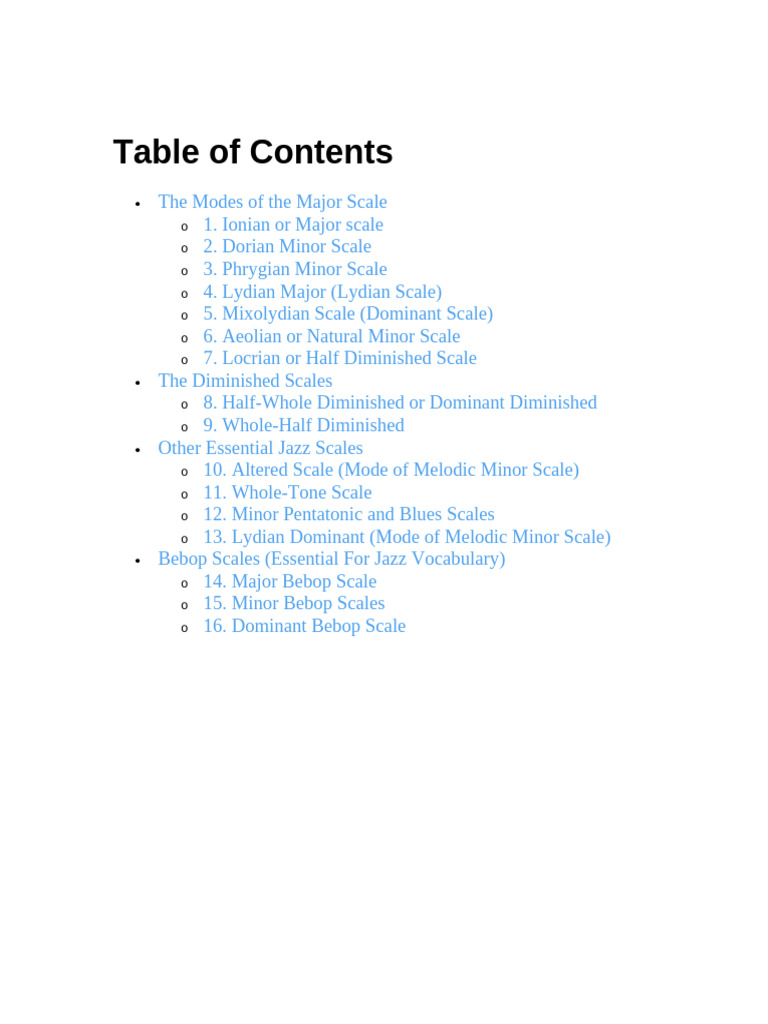 Jazz Scales | PDF | Foreign Language Studies