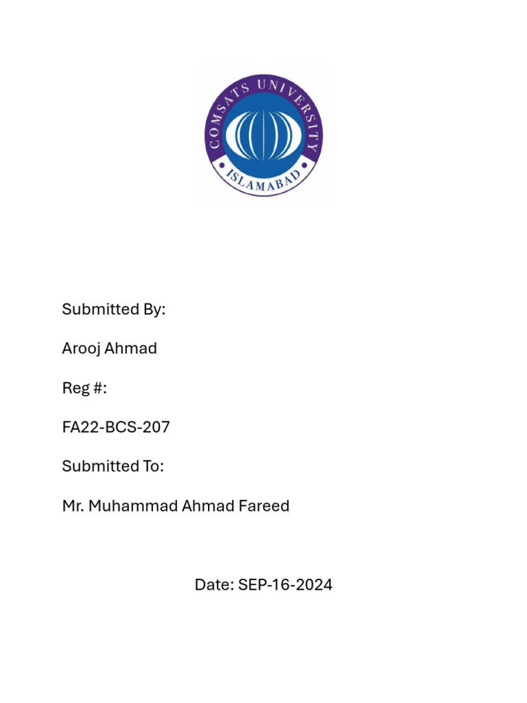 Fa22 BCS 207 | PDF | Computer Programming | Mathematics