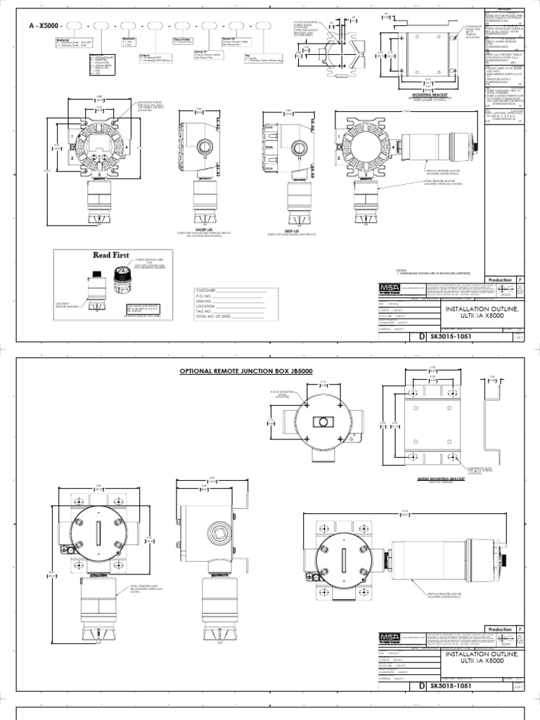 Read First: Installation Outline, ULTIMA X5000 | PDF