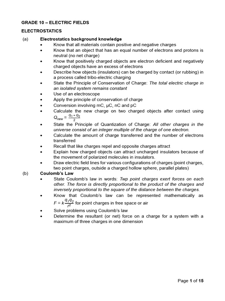 Electrostatic | PDF | Electric Charge | Force