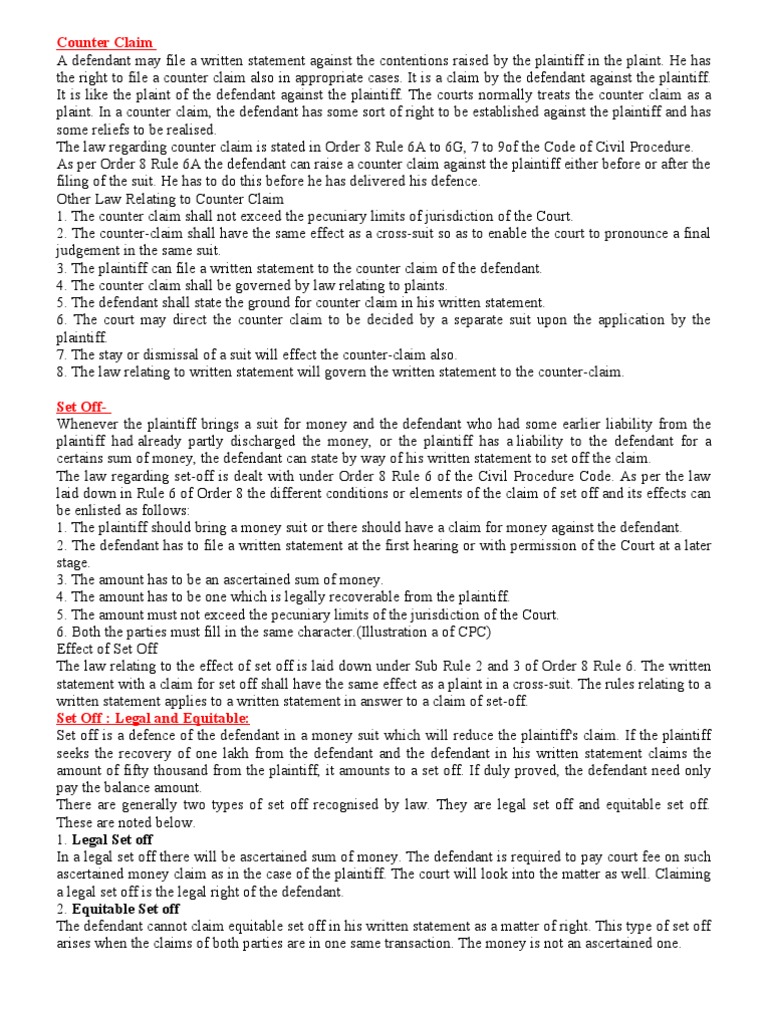 CPC | PDF | Pleading | Joinder