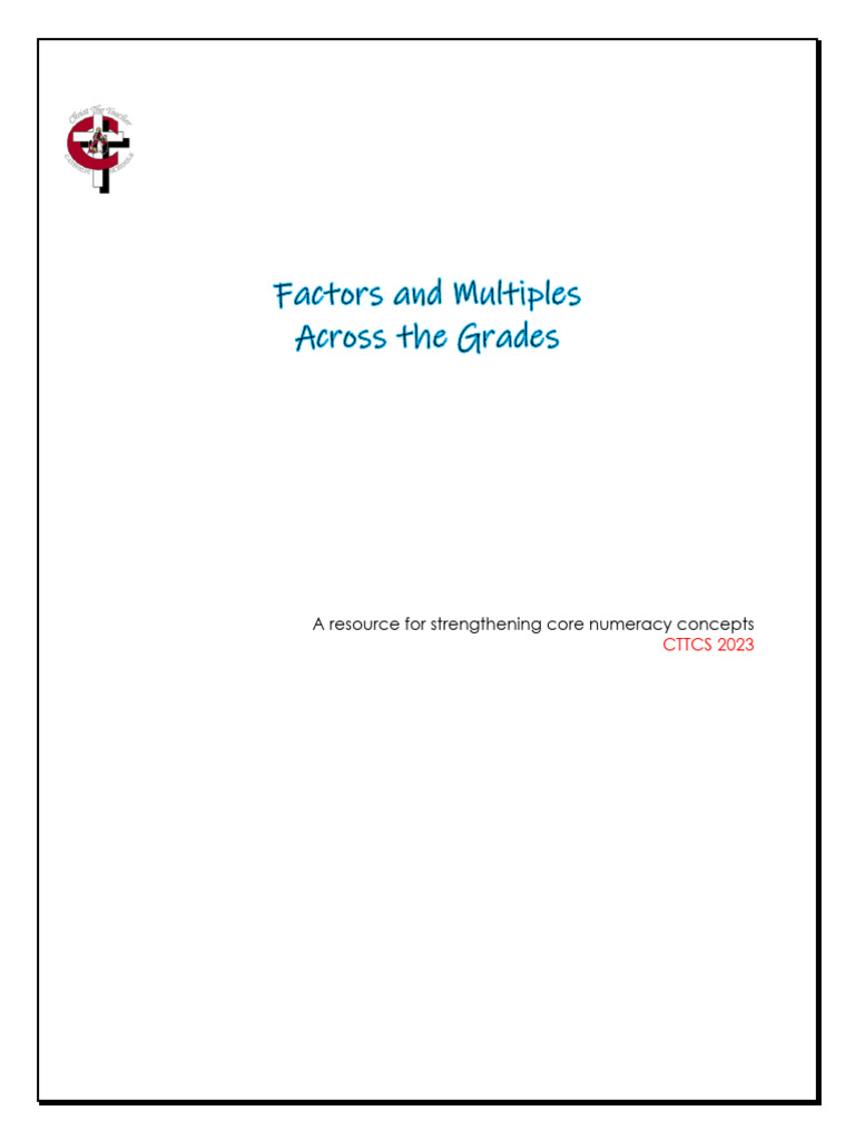 Factors and Multiples Resource Guide | PDF | Factorization | Division ...