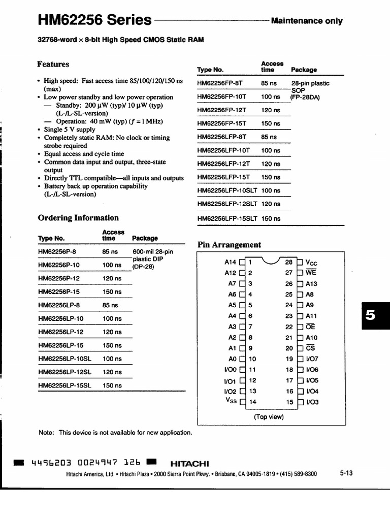 HM62256 | PDF