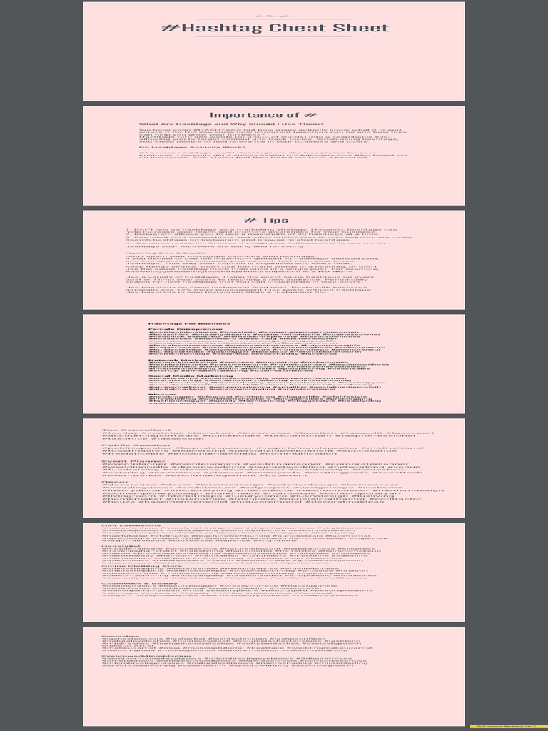 Hashtag Guide for Business Growth | PDF | Hashtag | Hairstyle