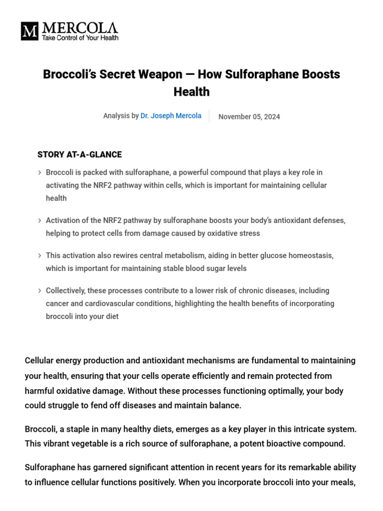 health-benefits-of-sulforaphane-pdf | PDF | Metabolism | Antioxidant health-benefits-of-sulforaphane-pdf | PDF | Metabolism | Antioxidant