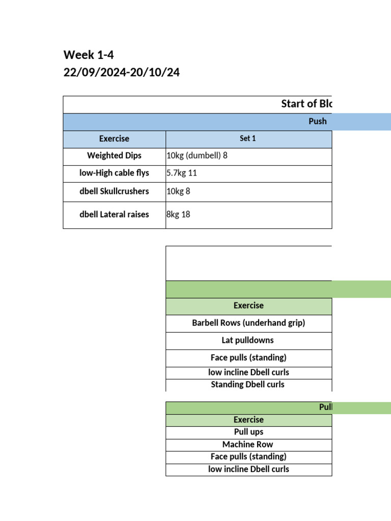 Gym Plan 2023 | PDF | Physical Exercise | Physical Fitness