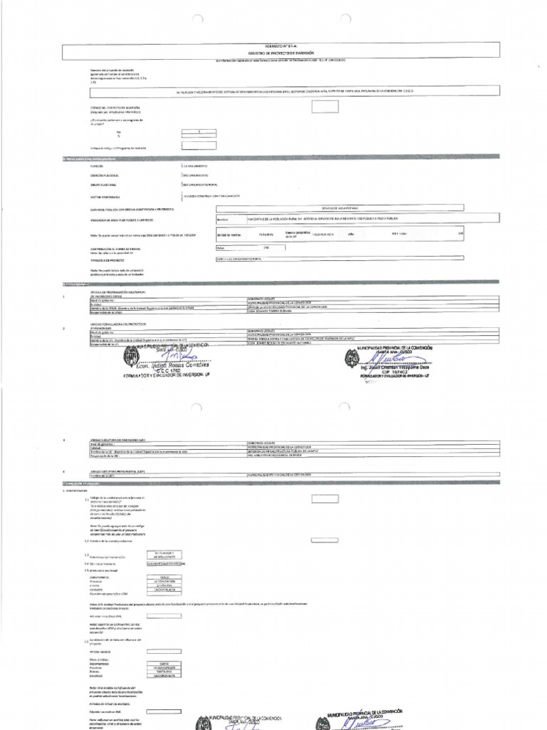 A. Formato 07a-De Proyectos de Inversión - Calderon | PDF