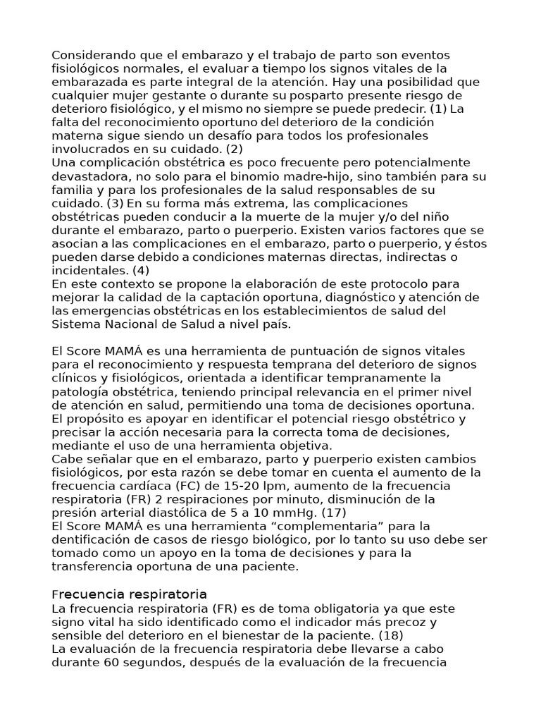 Score Mama | PDF | Presión sanguínea | Parto