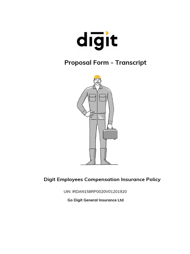D160097460 - 8705652040280481 - Proposal Form - Transcript | PDF ...