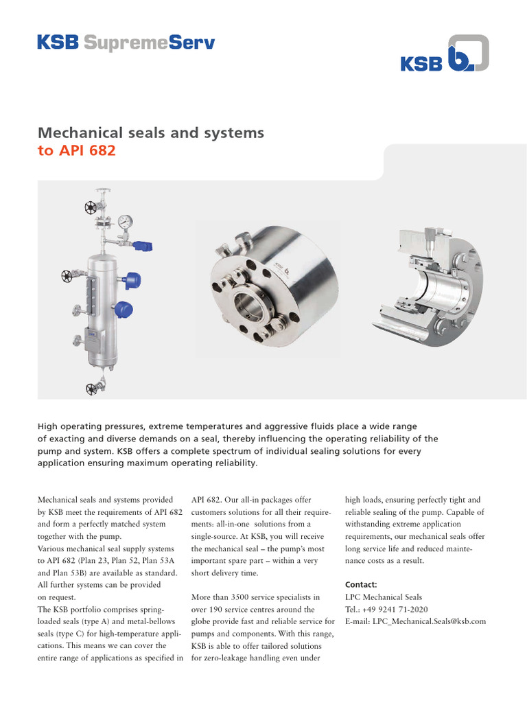 Dow Mechanical Seals Api en Data | PDF | Pump | Mechanical Engineering