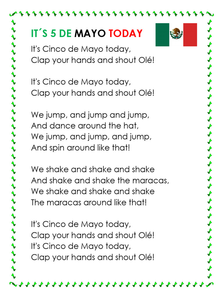 Cancion en Ingles It S 5 de Mayo | PDF | Lifestyle