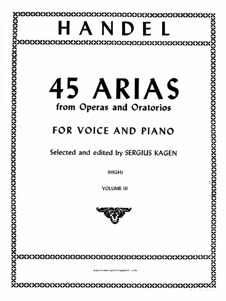 Händel - 45 Arias From Operas and Oratorios | PDF