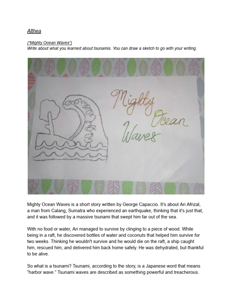 Althea - Mighty Ocean Waves | PDF