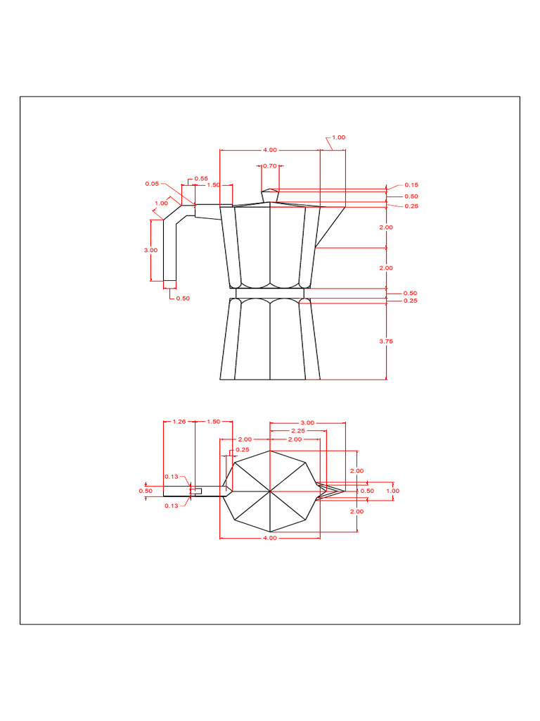 Medidas Cafetera Italiana | PDF