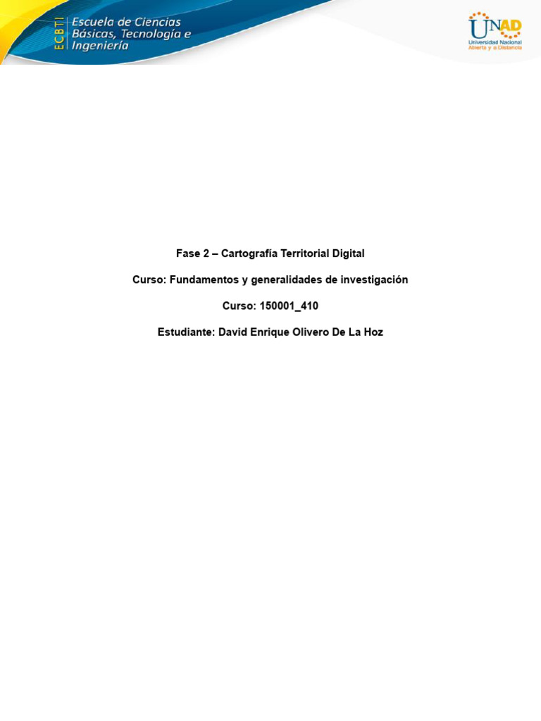 Fase 2 - Cartografía Territorial Digital David Olivero | PDF ...