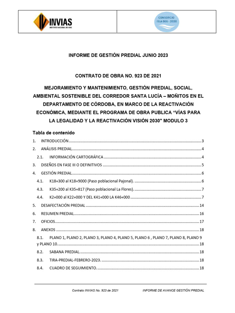 Informe de Gestion Predial-Junio de 2023 | PDF | Ciencias de la Tierra