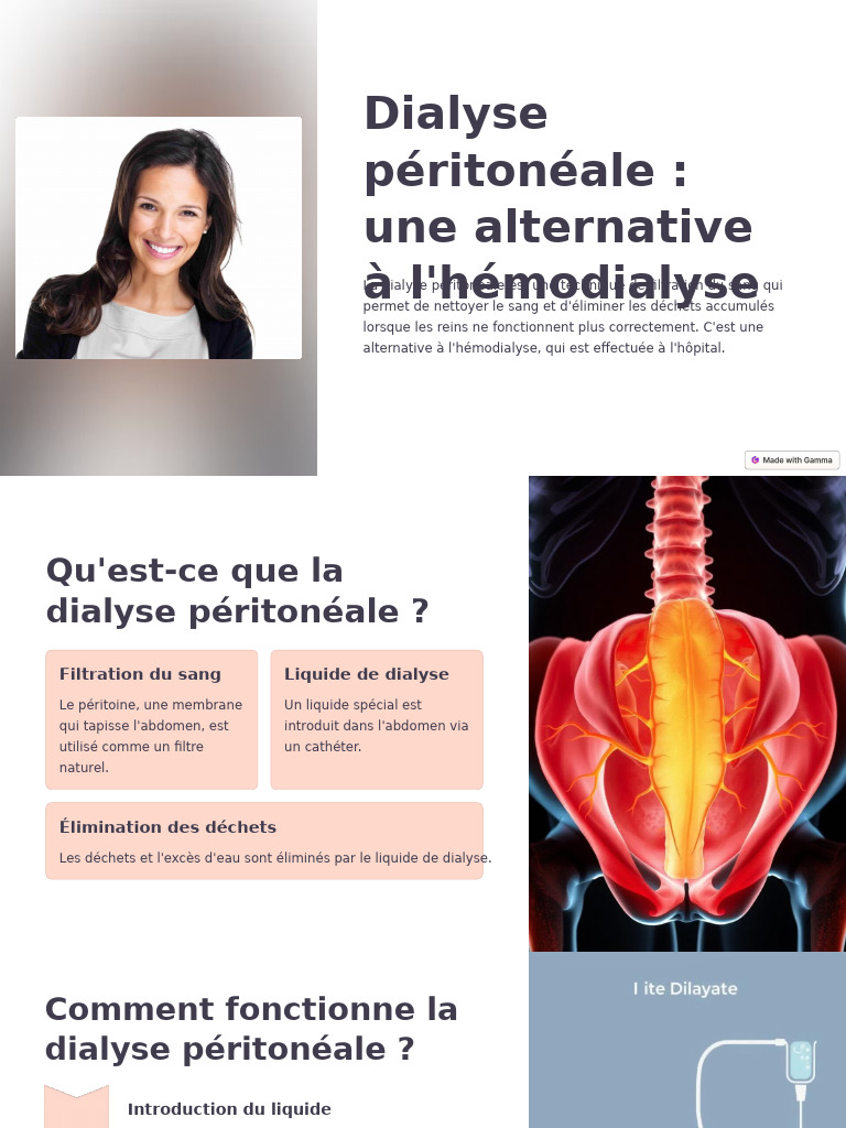 Dialyse péritonéale : avantages et fonctionnement | PDF | Hémodialyse ...