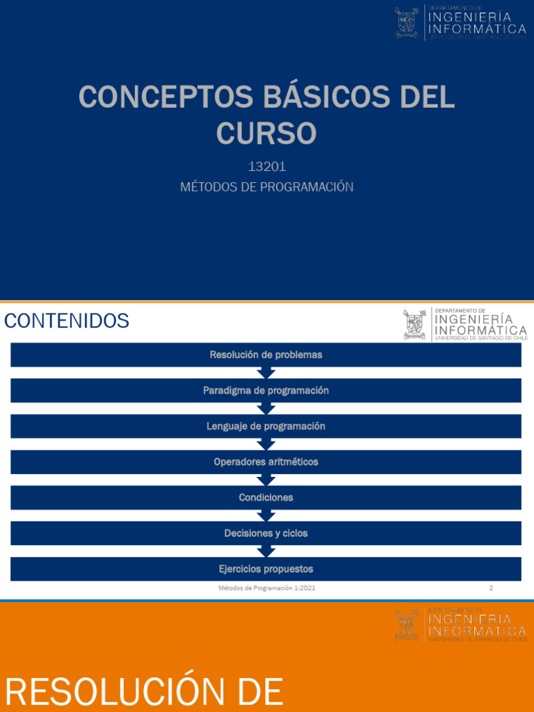 Clase 02 - Conceptos Básicos y Repaso | PDF | Lenguaje de programación | Programación de ...