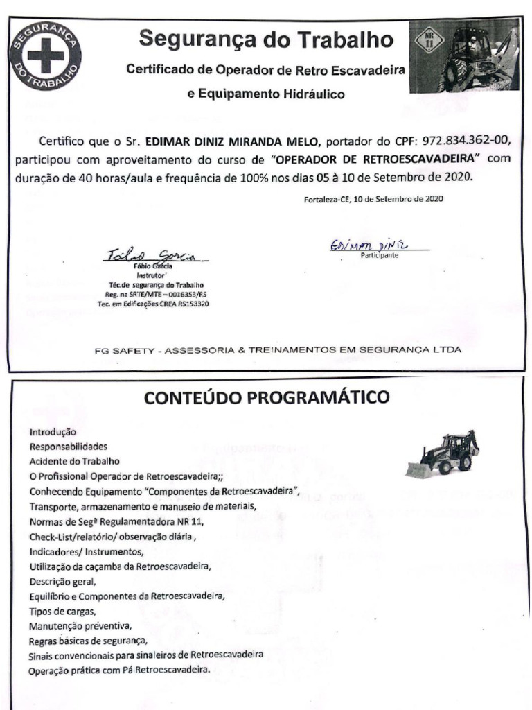 Certificado Edimar | PDF