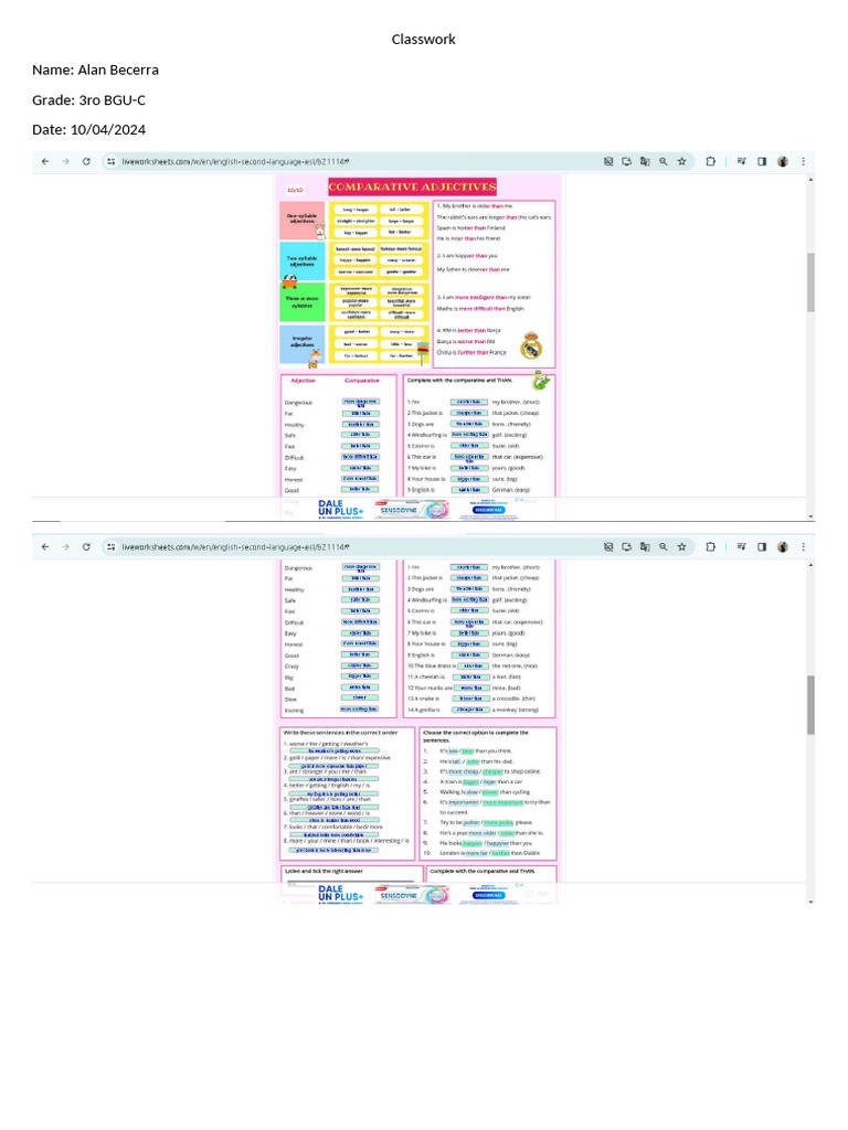 Classwork-Alan Becerra | PDF