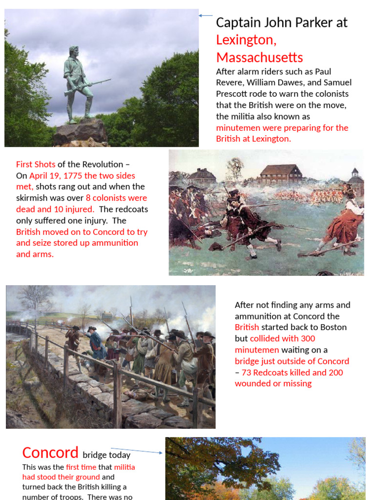 American Revolution Key Battles | PDF | George Washington | American ...