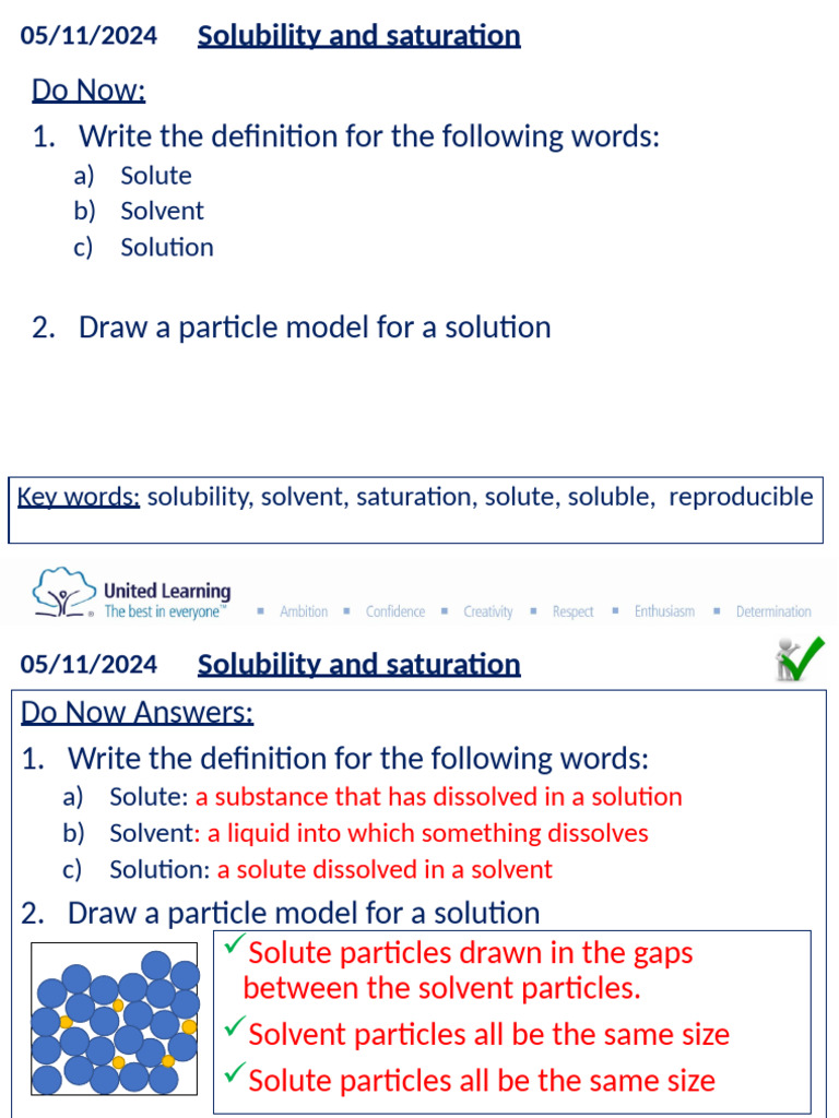Solubility and Saturation | PDF | Solubility | Solvent