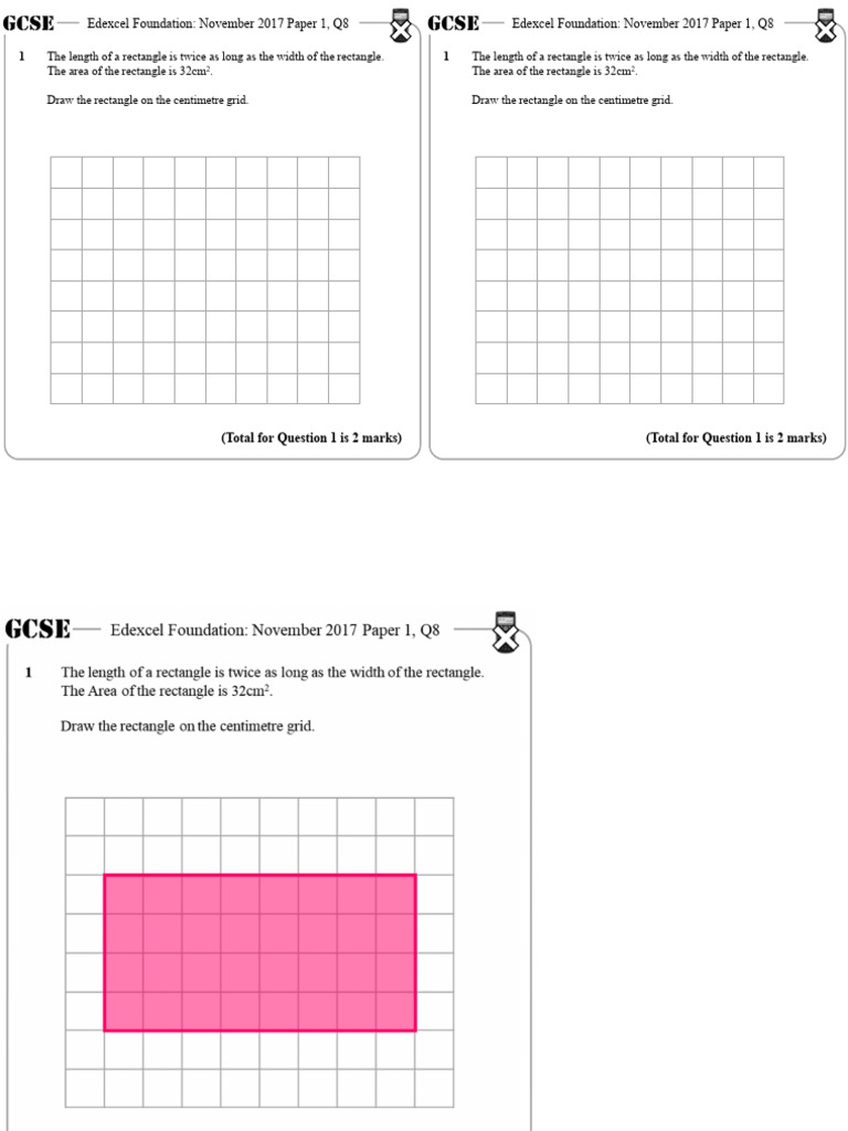 Area Rectangle Foundation GCSE Questions Standard | PDF