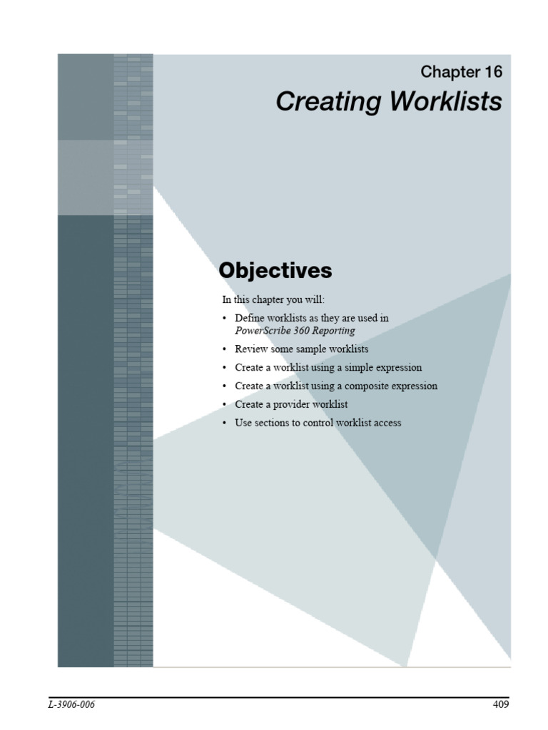 16 Powerscribe Worklists Chapt16 | PDF | Medical Imaging | Ct Scan